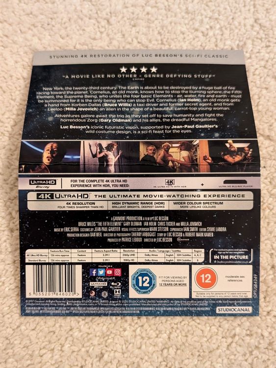 Fifth Element Steelbook 4K Blu-Ray (Gebraucht) in Oftringen für CHF 35 ...