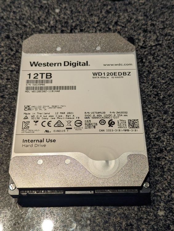 Western Digital WD 12 TB HDD (HA570) (Gebraucht) in Lufingen für CHF ...