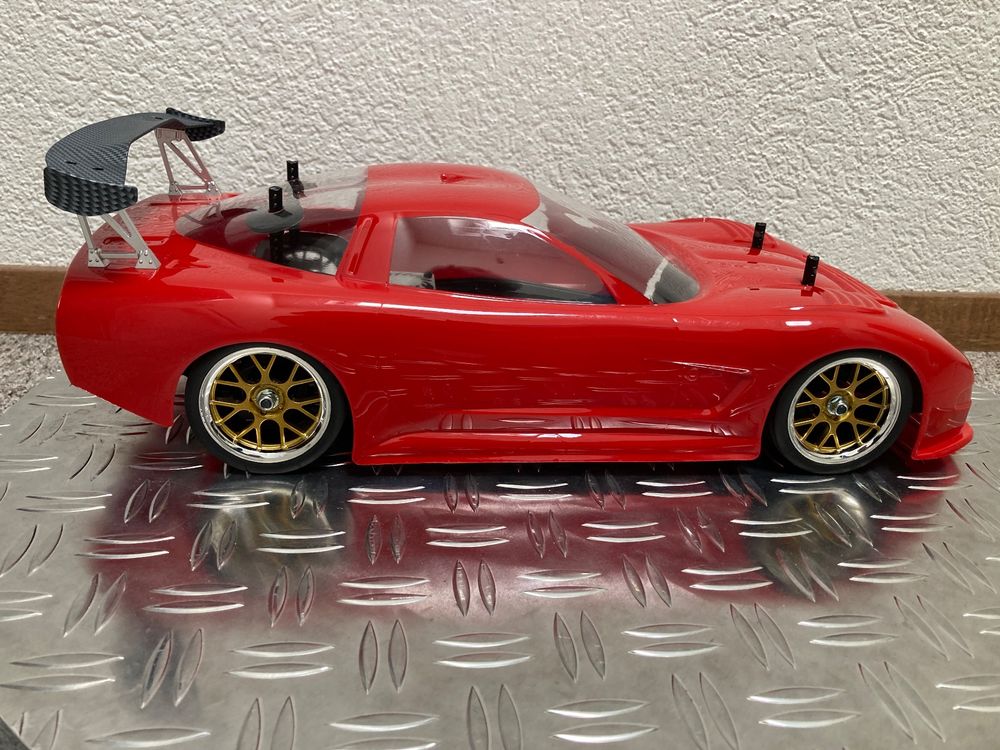 Tamiya TT-02 Chassis & Karosserie «Race Corvette Rot» NEU! (Neu (gemäss ...