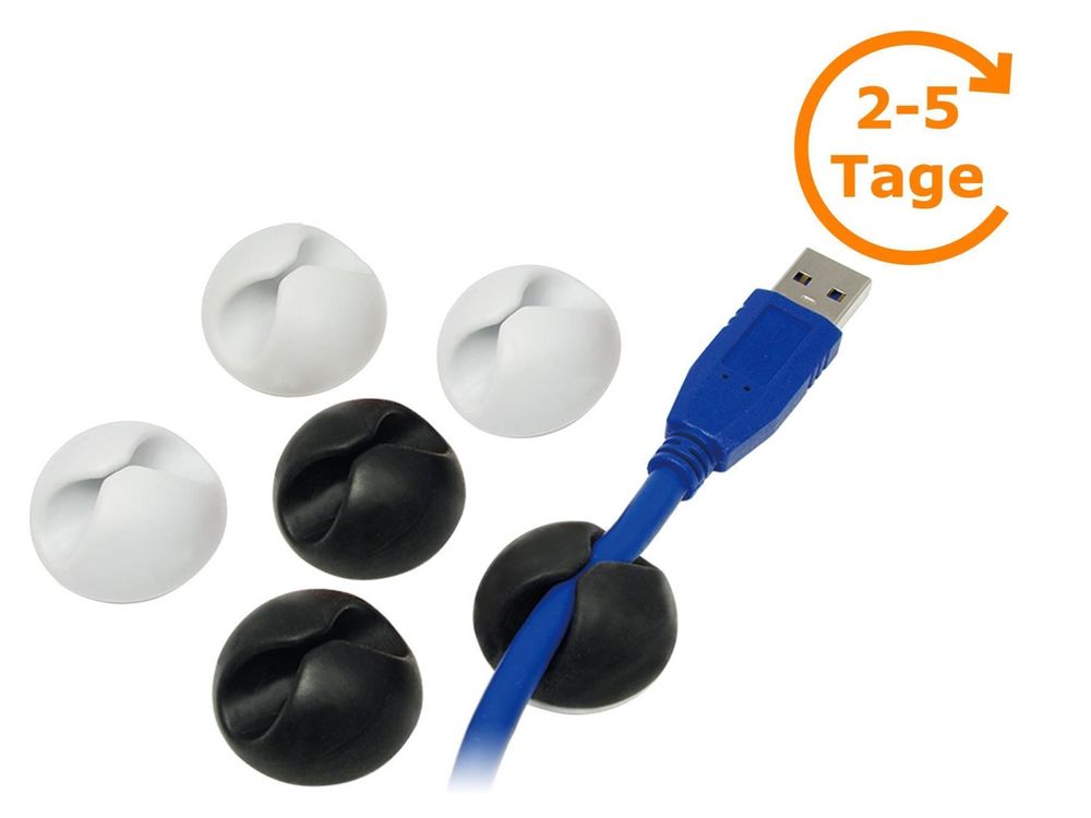 Kabel-Clips, 6 Stück, selbstklebend (Neu und originalverpackt) in St ...