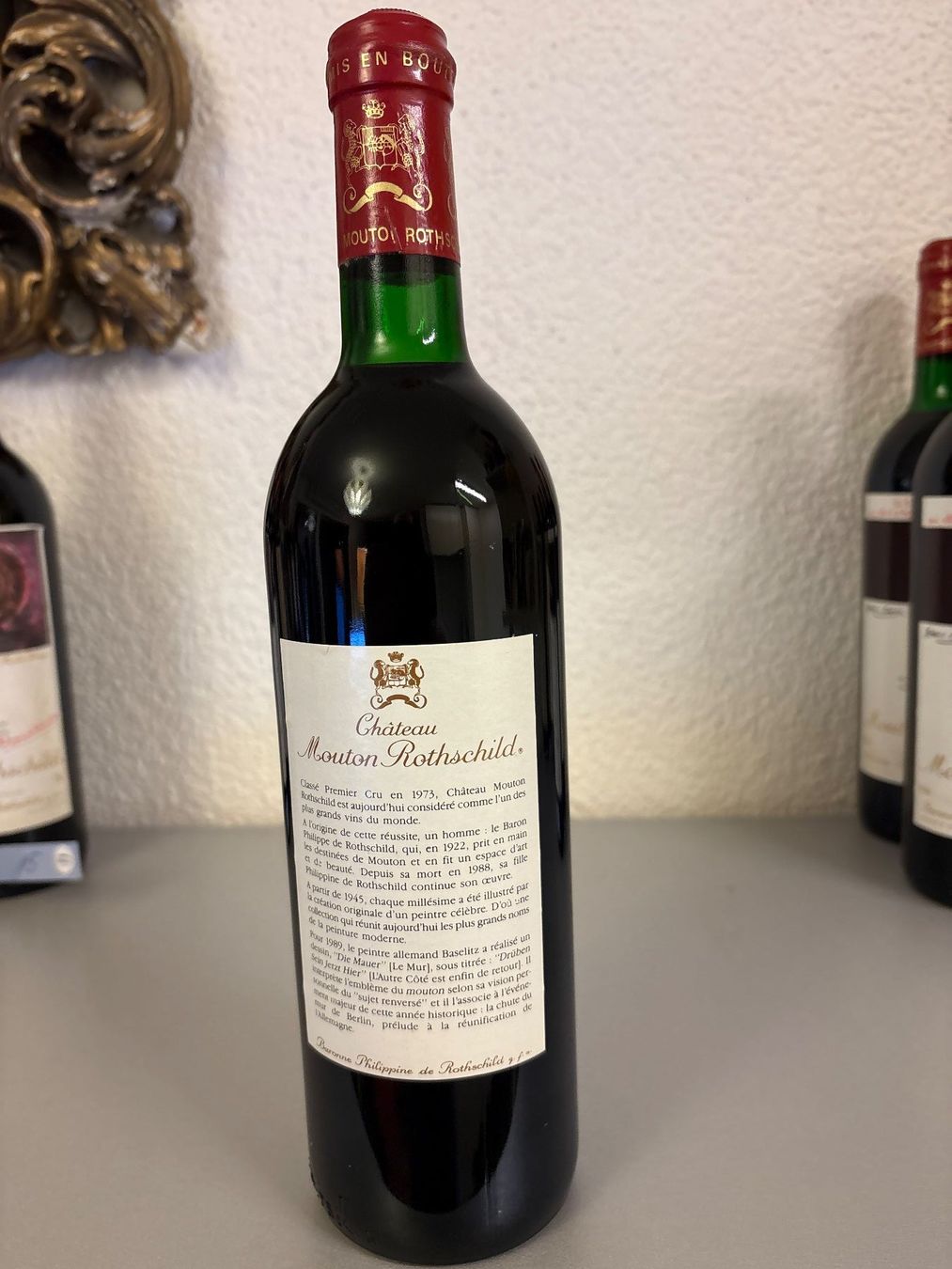 Chateau Mouton Rothschild 1989 Pauillac,die Mauer(17) (Neu und ...