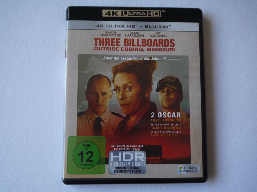 Three Billboards Outside Ebbing, Missouri- 4K UHD + Blu Ray (Gebraucht) in Hagendorn für CHF 10. ...