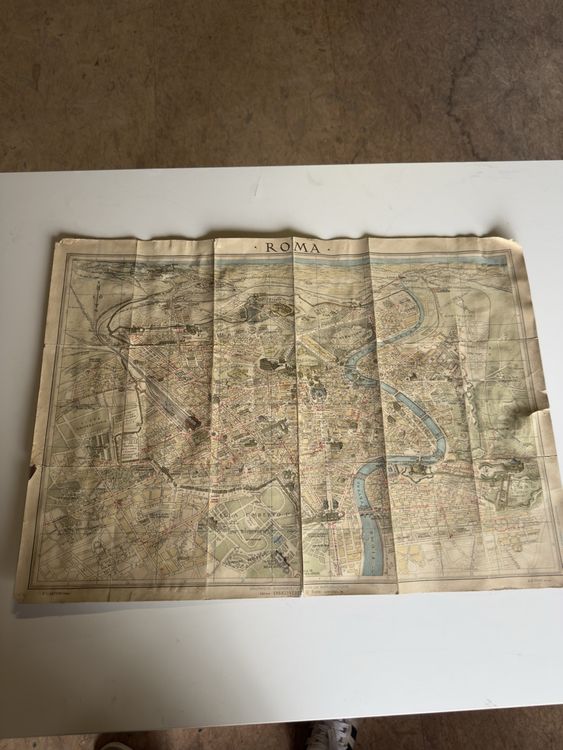 Alte Rom Karte, Vintage Stadtplan von Rom, Italien 🗺️ (52) (Gebraucht ...