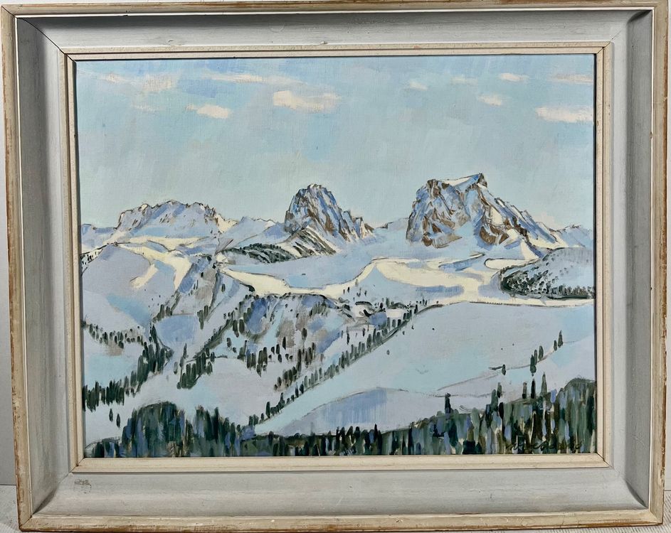 Werner Weber (1892-1977) Gemälde “Gantrisch im Winter” | Kaufen auf Ricardo