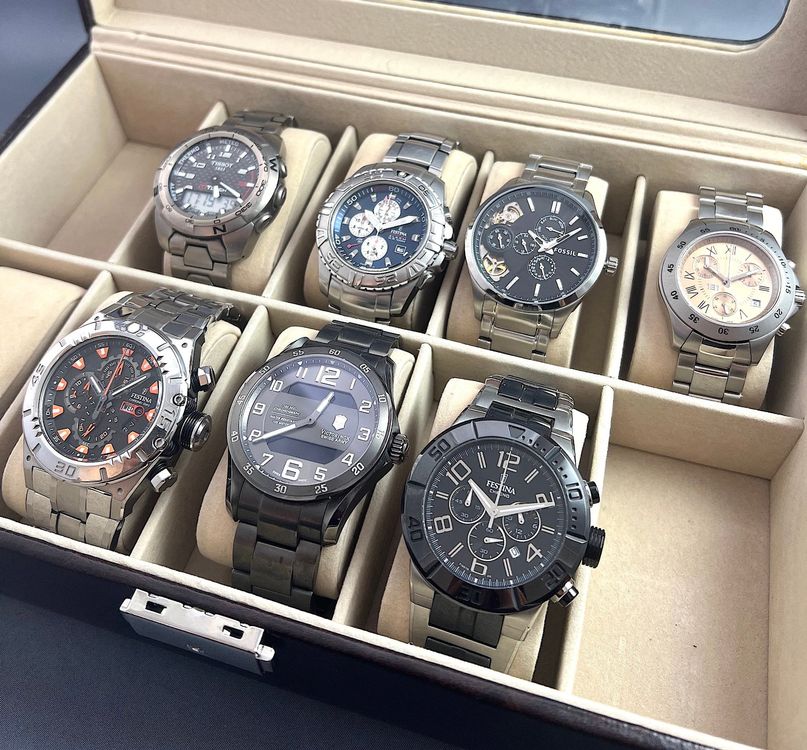 7x Div.Uhren Festina, Tissot, Victorinox, Fossil, 121 *U297 | Kaufen ...