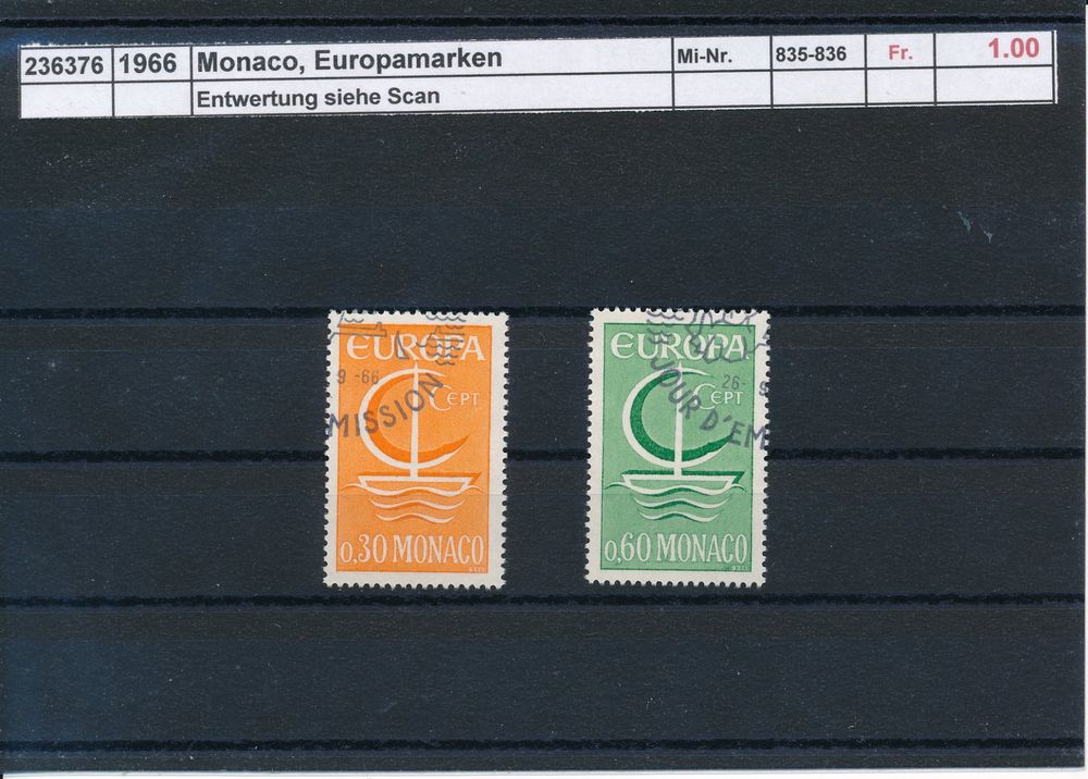 1966 Monaco, Europamarken | Kaufen auf Ricardo