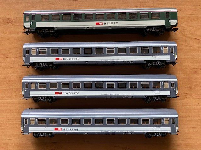 Märklin 4366-42151 - 4 x SBB Eurofima Sondermodel Pers.wagen (Neu und originalverpackt) in ...