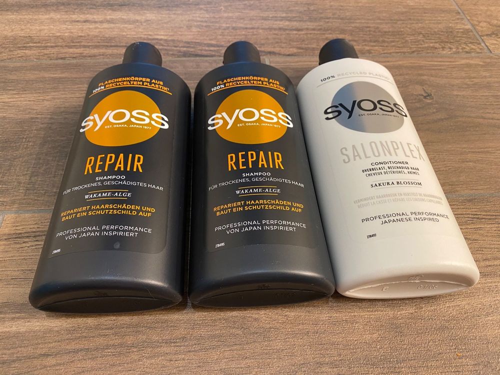 2x Syoss Shampoo Repair + 1x Syoss Conditioner Salonplex NEU (Neu ...