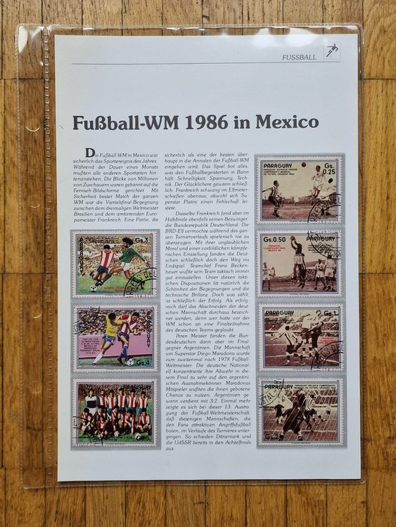 Briefmarken - Fussball-WM 1986 in Mexico (Neu (gemäss Beschreibung)) in ...