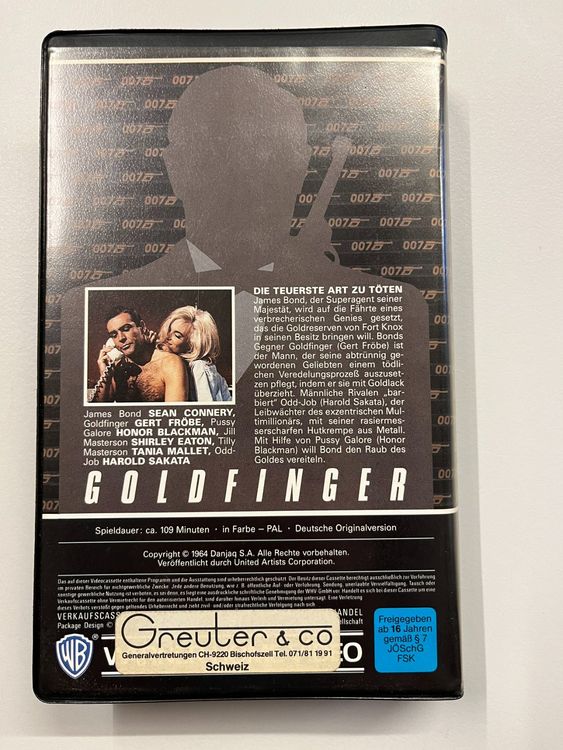James Bond Goldfinger / VHS von Warner Home Video (Gebraucht) in Allschwil für CHF 5 – mit ...