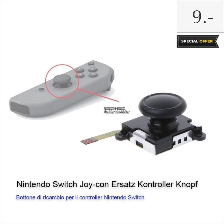 Switch Joystick Ersatz joy-con Knopf Reparatur (Neu und originalverpackt) in Chiasso für CHF 7 ...