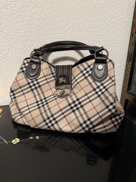 Burberry Handbag Nova Check Canvas Leather Brown | Kaufen auf Ricardo