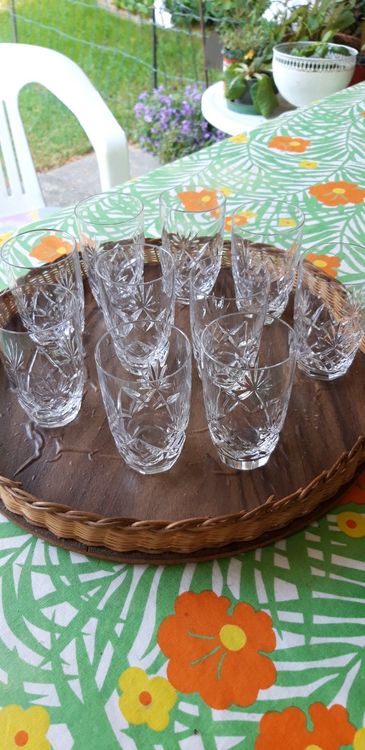 Weiss-Wein Gläser, Kristallgläser, 10 Stück, 60er/70er Jahre | Kaufen ...