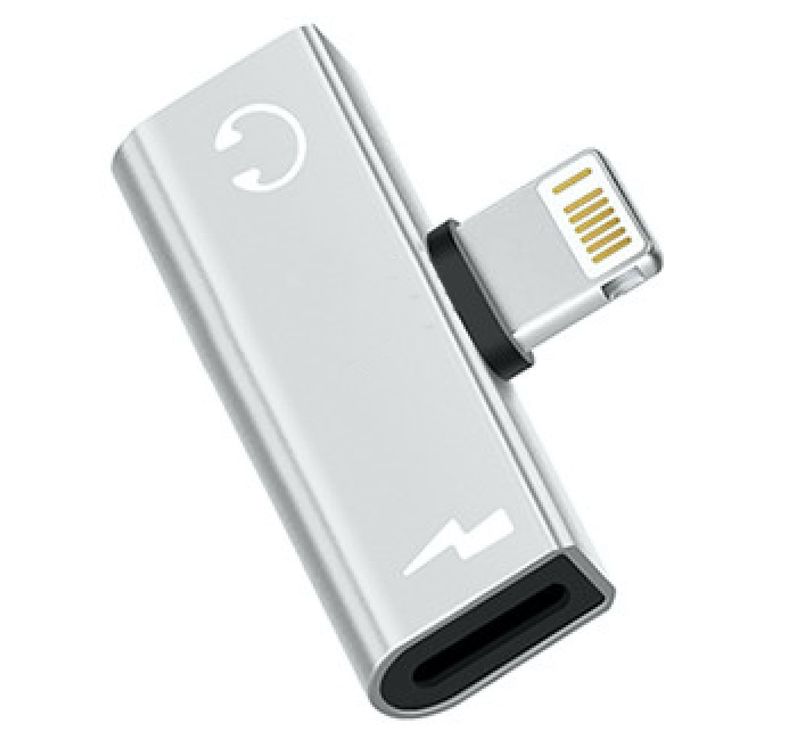 Apple iPhone Adapter Winkelstecker Lightning Headset silber (Neu und ...