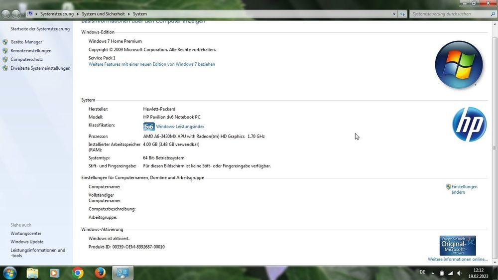 HP Pavilion dv6 15.6 Zoll Windows 7 & OFFICE 2007 (D'occasion) à Magden ...