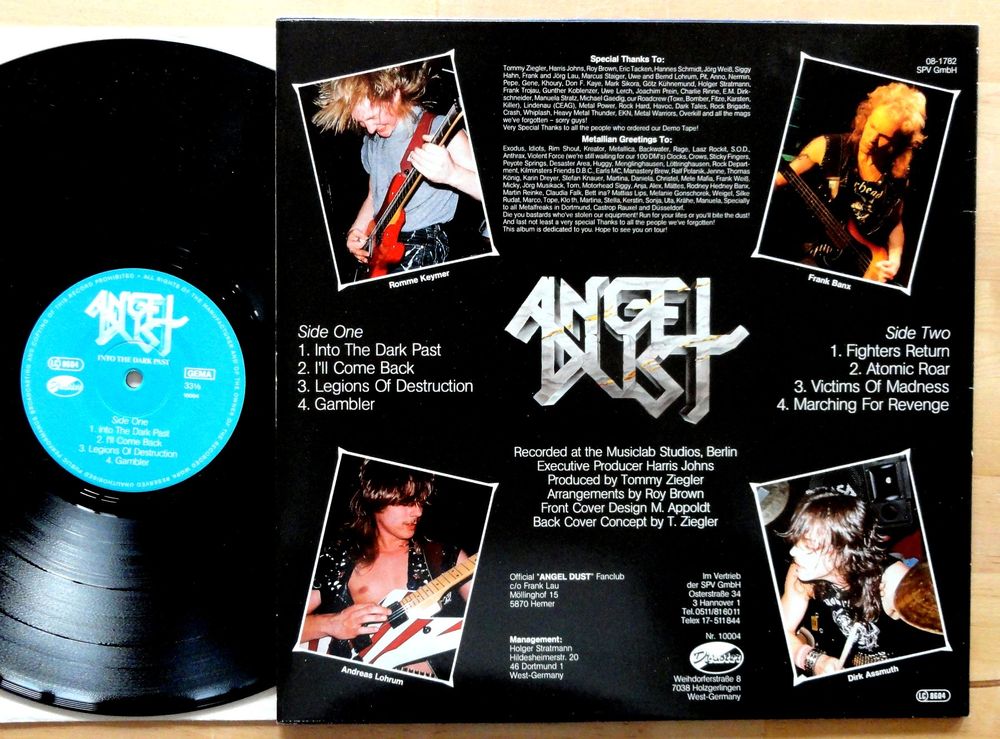 LP ANGEL DUST into the dark past DISASTER10004 DE 1986 HEAVY | Acheter ...