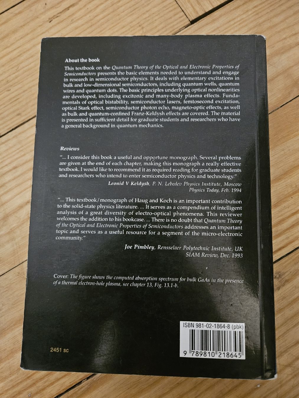 QUANTUM THEORY OF THE OPTICAL AND ELECTRONIC PROPERTIES OF S (Gebraucht ...