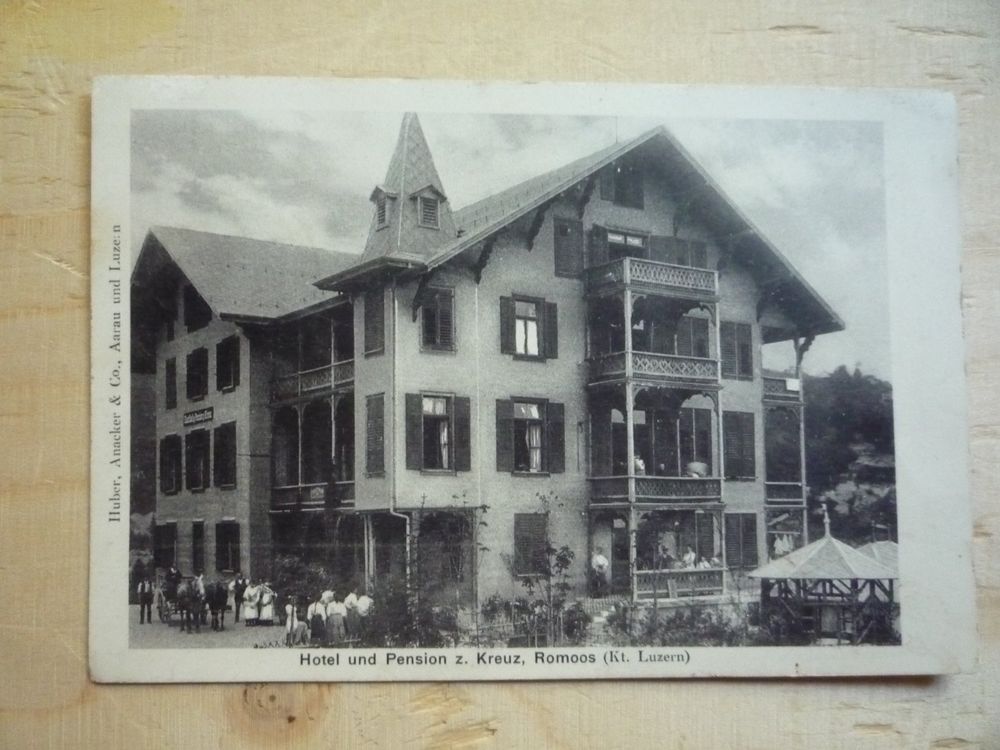 Hotel und Pension z. Kreuz, Romoos (Kt. Luzern), 13.VIII.18 (Gebraucht) in Rieden SG für CHF 12 ...