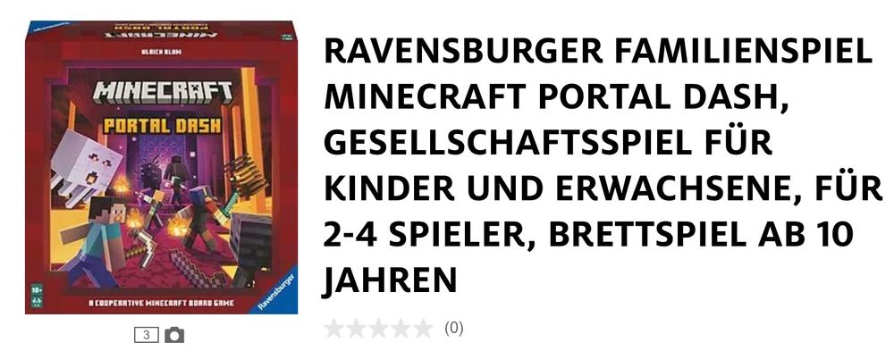 Minecraft Portal Dash (Brettspiel) (Gebraucht) in für CHF 20 – mit ...