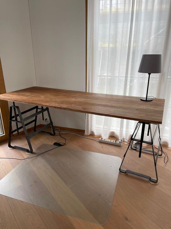 Industrial style, Solid Wood & Iron Desk - Adjustable Height | Kaufen ...