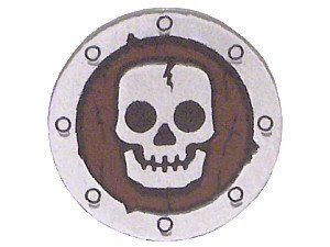 Lego Schild (59232pb01) mit Schädelmuster (Neu (gemäss Beschreibung ...