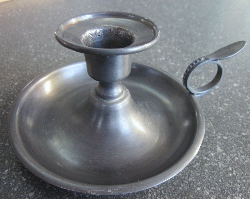 Zinn Kammerleuchter, Kerzenhalter, Peltro 95% | Kaufen auf Ricardo