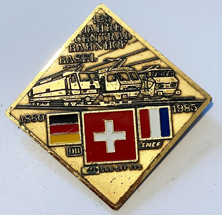 125 Jahre Centralbahnhof Basel 1985, Plakette (Gebraucht) in Basel für CHF 1 – mit Lieferung auf ...