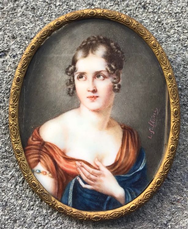 Antike Portrait Gemälde Unleserlich Signiert | Kaufen auf Ricardo