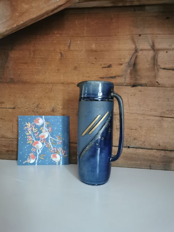 Blauer Keramik Krug, Handarbeit (Gebraucht) in Sevelen für CHF 10 – mit Lieferung auf Ricardo kaufen