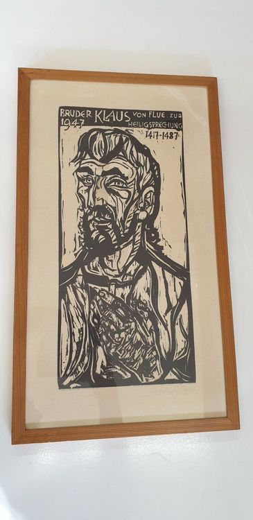 Holzschnitt Bruder Klaus (Gebraucht) in Emmen für CHF 18 – mit Lieferung auf Ricardo kaufen