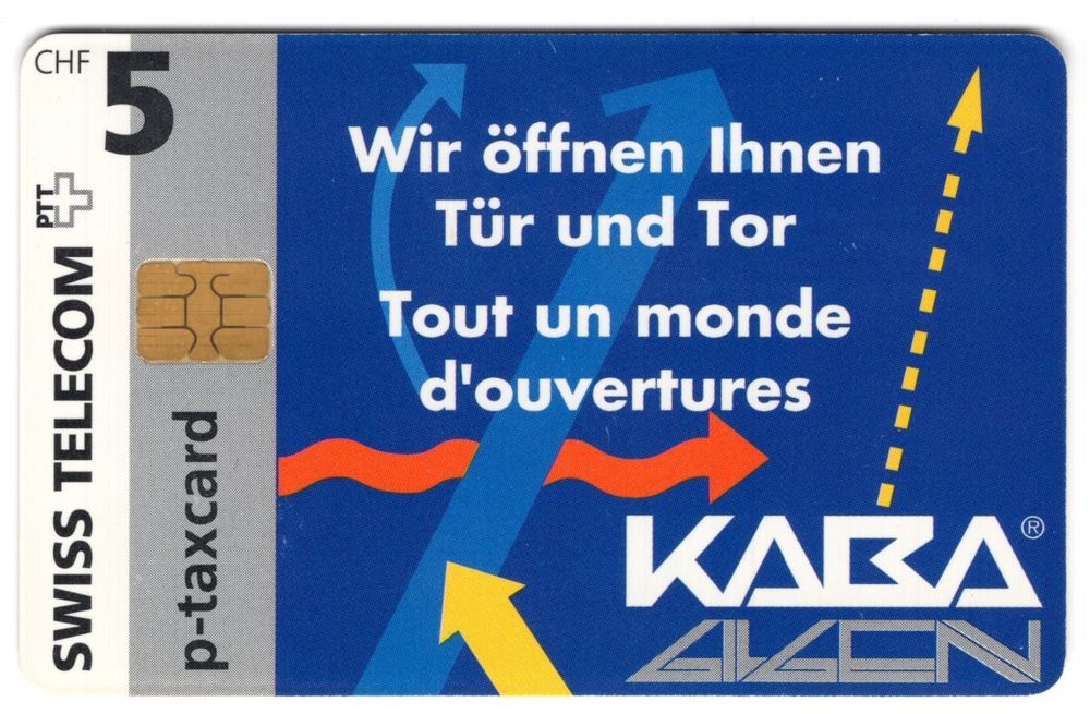 KABA Gilgen AG - seltene Chip Firmen Taxcard (Neu (gemäss Beschreibung ...