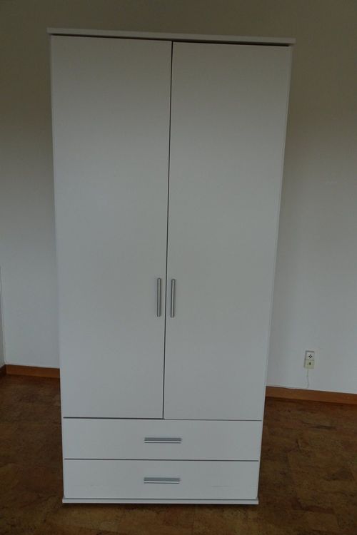 kleiner 2-türiger Schrank mit 2 Schubladen und Kleiderstange | Kaufen ...