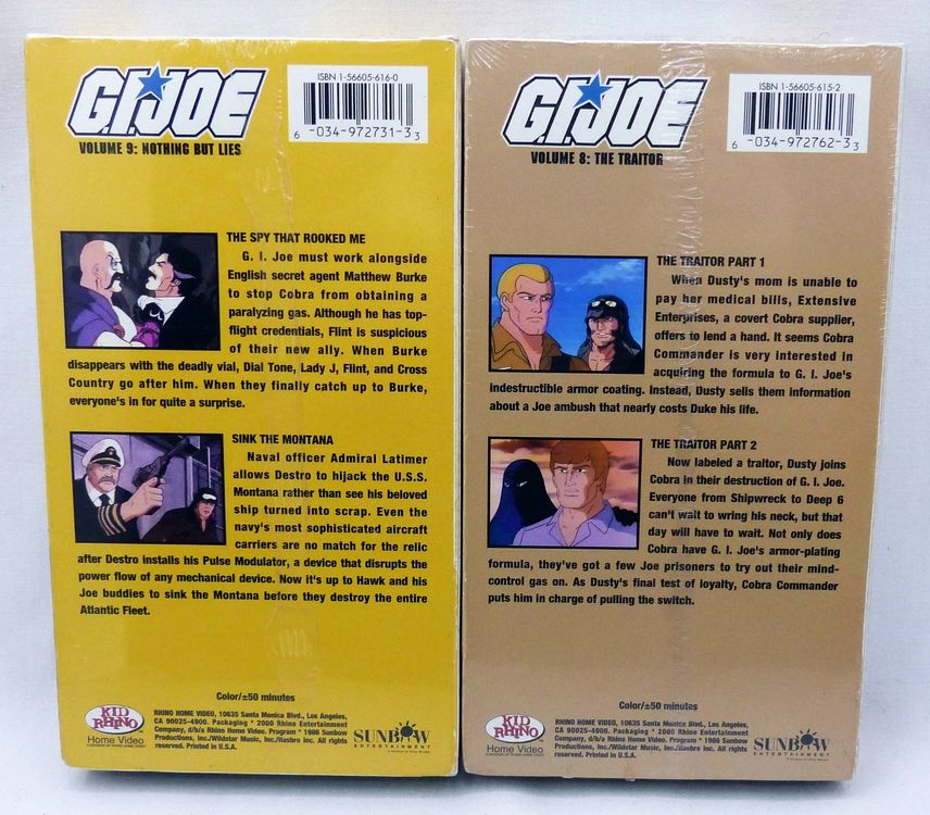 GI JOE SET 2 U.S.A HOME VIDEO VHS TAPE VOL 8-9 SEALED 1986 (Gebraucht ...