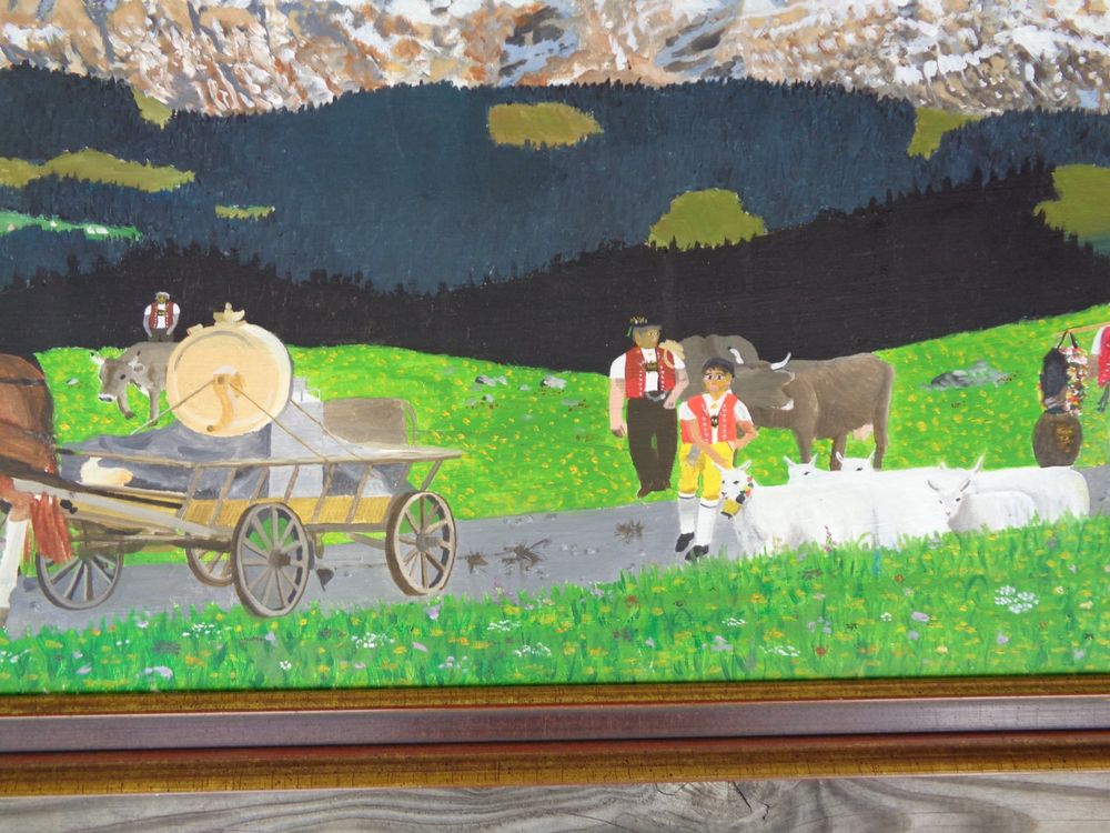 APPENZELLER ALPAUFZUG MIT SÄNTIS BAUERNMALEREI NAIVE MALEREI (Gebraucht) in Henggart für CHF 260 ...