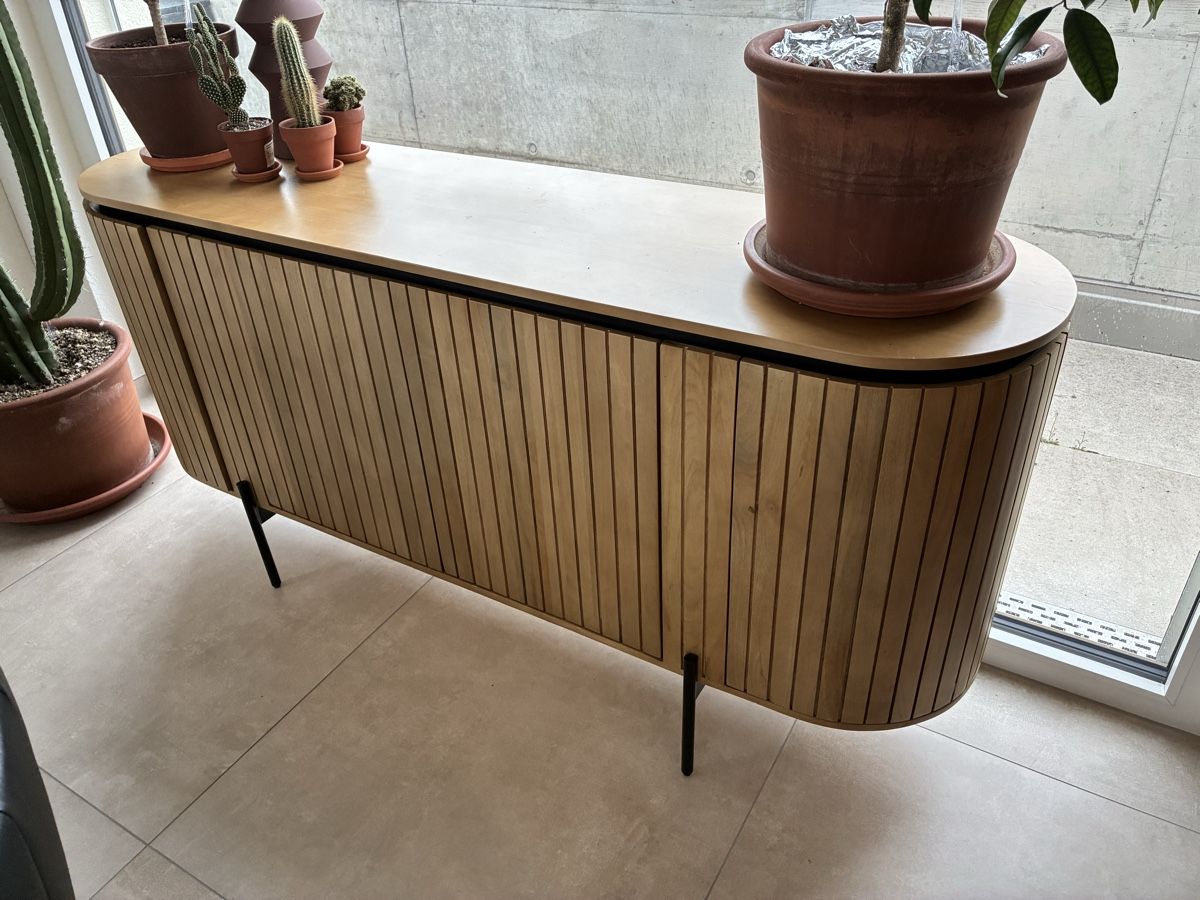Kave Home Licia Sideboard 170 cm aus Mangoholz, neuwertig (Neu (gemäss ...