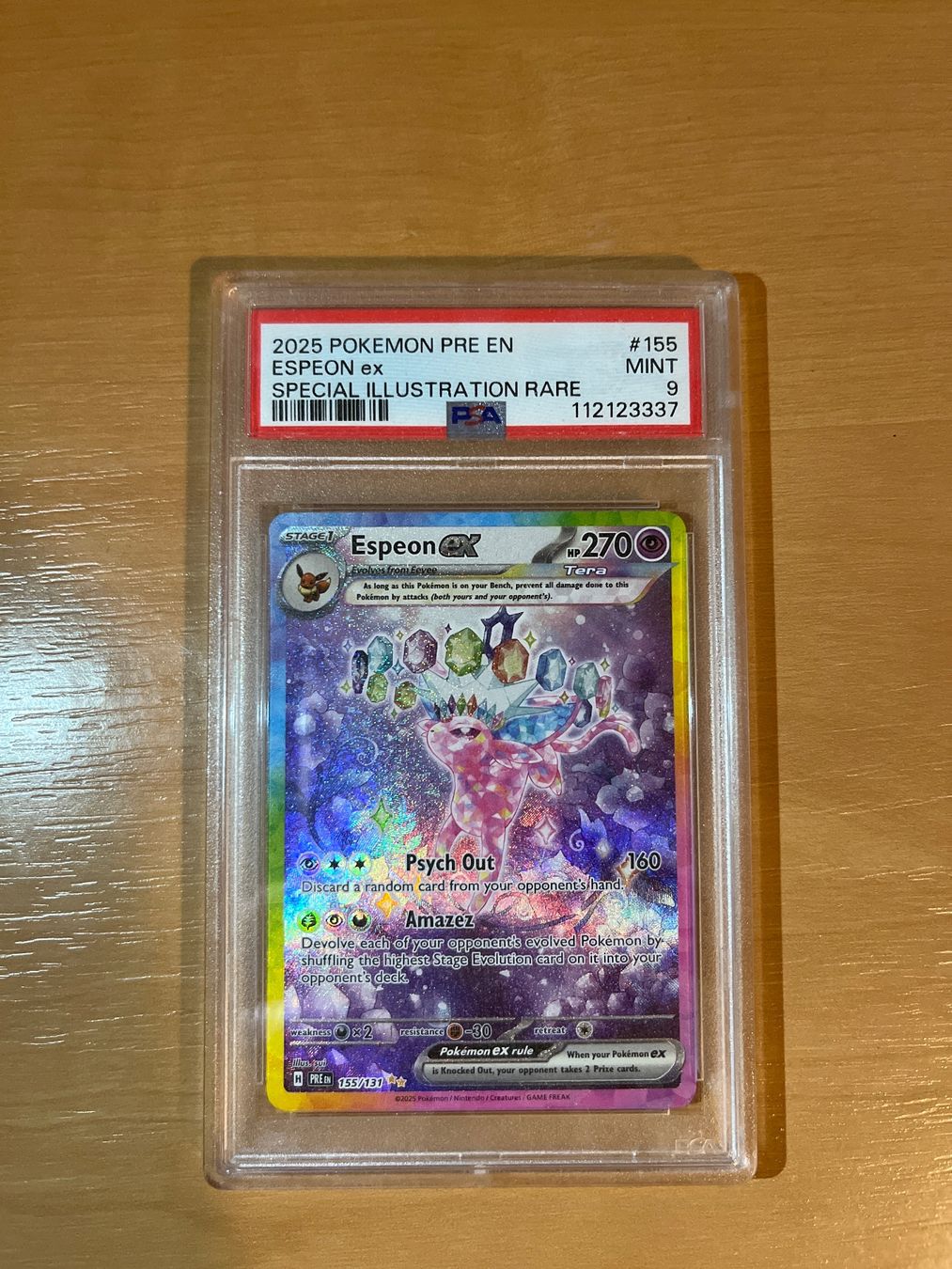 Espeon ex 2025 Pokemon Pre EN Illustration Rare, Mint 9 (Neu und ...