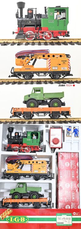 LGB 23401 Gartenbahn Starter Set Bauzug Spur G mit OVP (Gebraucht) in ...