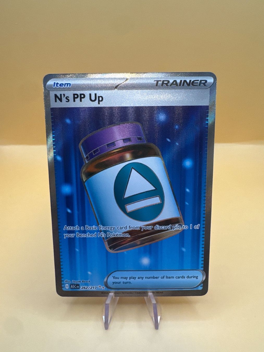 Pokémon Ascended heroes N’s PP Up full art 262/21 🇬🇧 Karte (Neu (gemäss ...