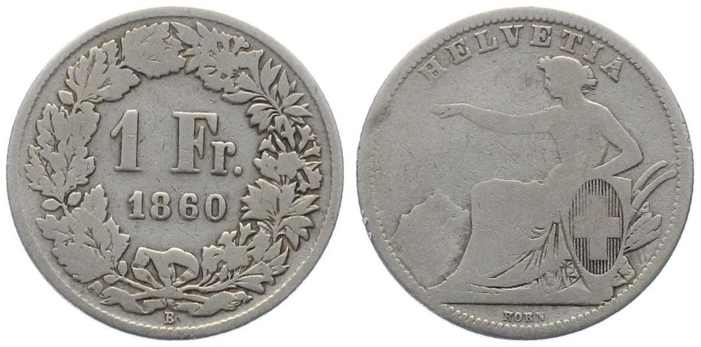 1 Franken 1860 (Gebraucht) in Sursee für CHF 140 – mit Lieferung auf Ricardo kaufen