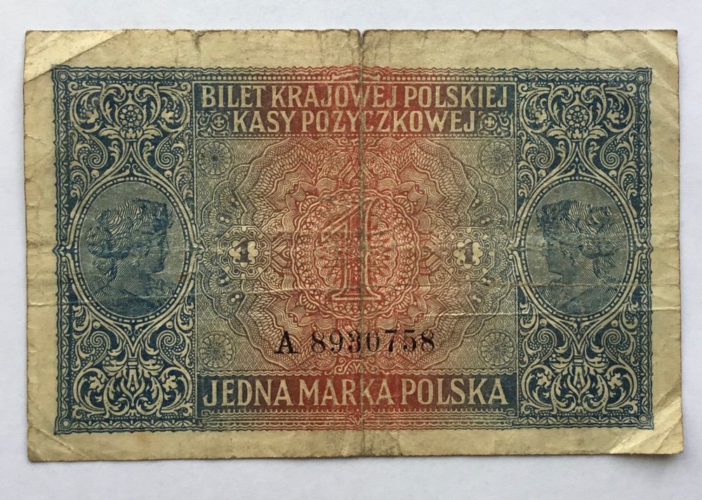 1 Marka Polska 1916 / 1917 - Polen - jeneral - Banknote (Gebraucht) in ...