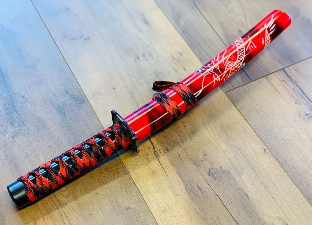 Samurai Katana Schwert Tanto ROT 50cm | Kaufen auf Ricardo