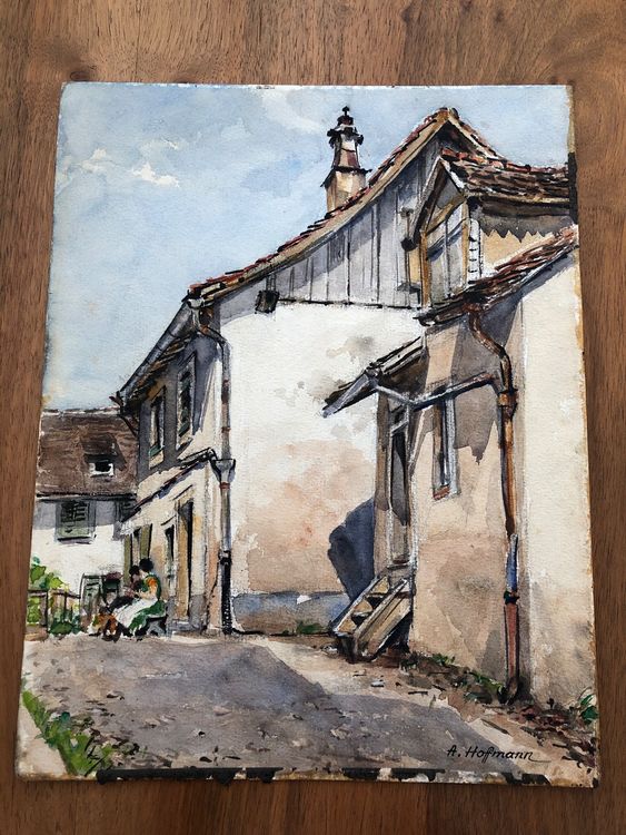 Aquarelle de A Hoffmann peintre jurassien 1875-1938 | Kaufen auf Ricardo