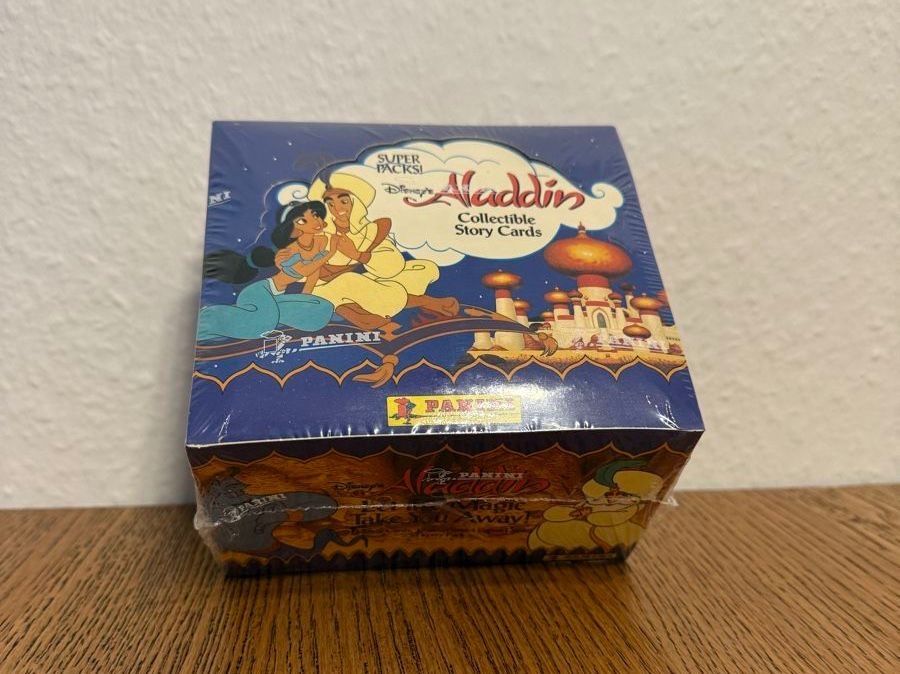 1993 Disney’s Aladdin Panini Sticker Box (Neu und originalverpackt) in ...