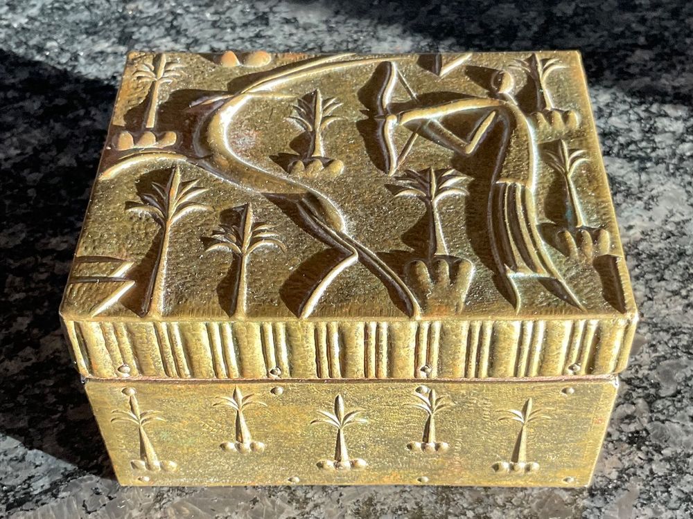 20er Karl Hagenauer Wien Art Deco Schachtel - Afrika Design (Gebraucht ...