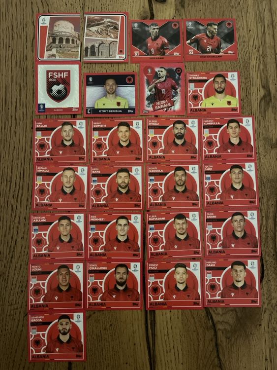 UEFA Euro 2024 Topps Sticker TEAM ALB KOMPLETT ALB P1- ALB21 | Kaufen ...