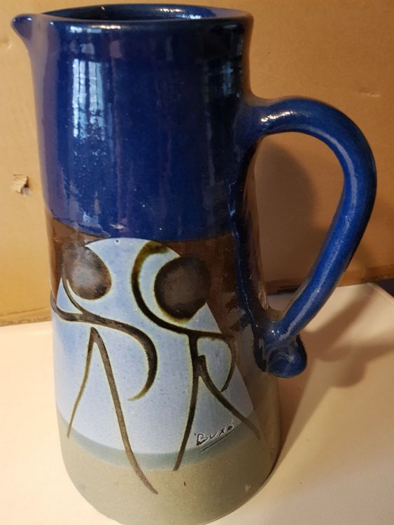19650/1960's Thomas Buxo Abstract Pattern Ceramic Vase/Krug (Neu ...