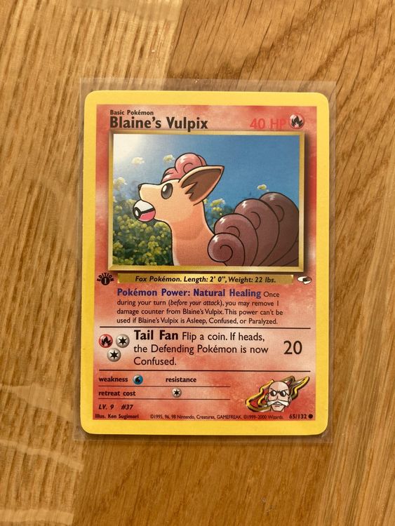 Blaines Vulpix 1st Edition 65/132 Gym Hereos | Kaufen auf Ricardo