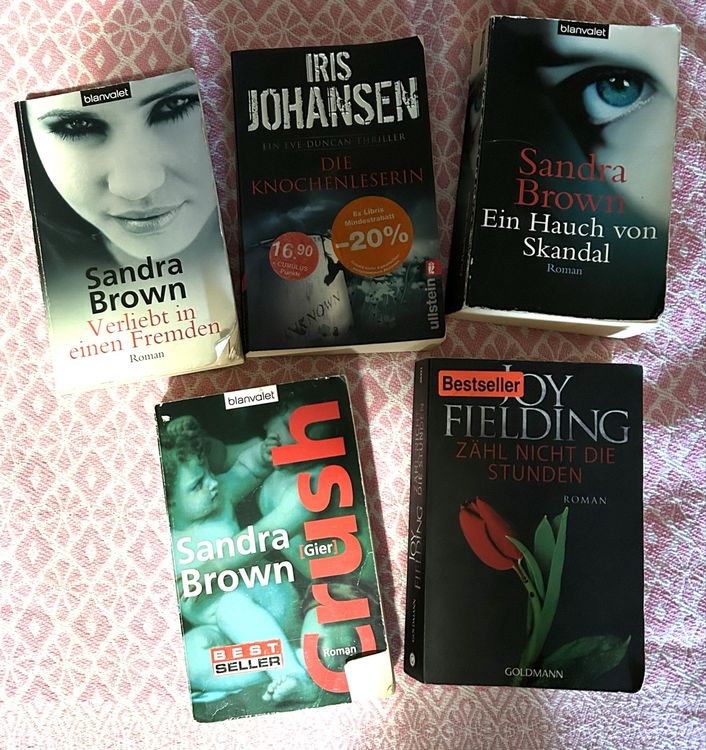5 Bücher Krimis Sandra Brown, Iris Johansen, Joy Fielding (Gebraucht ...