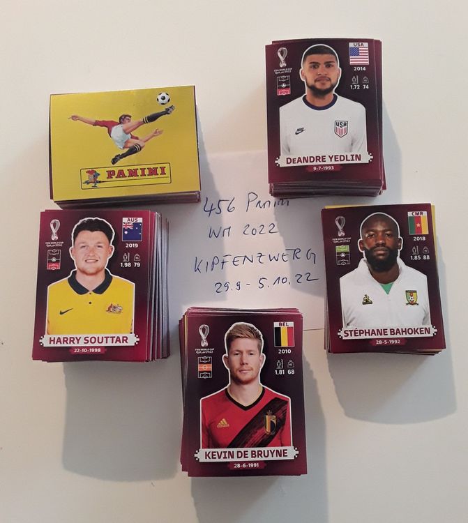 456 Panini Sticker WM 2022 Katar Qatar, keine doppelt, Liste | Kaufen ...
