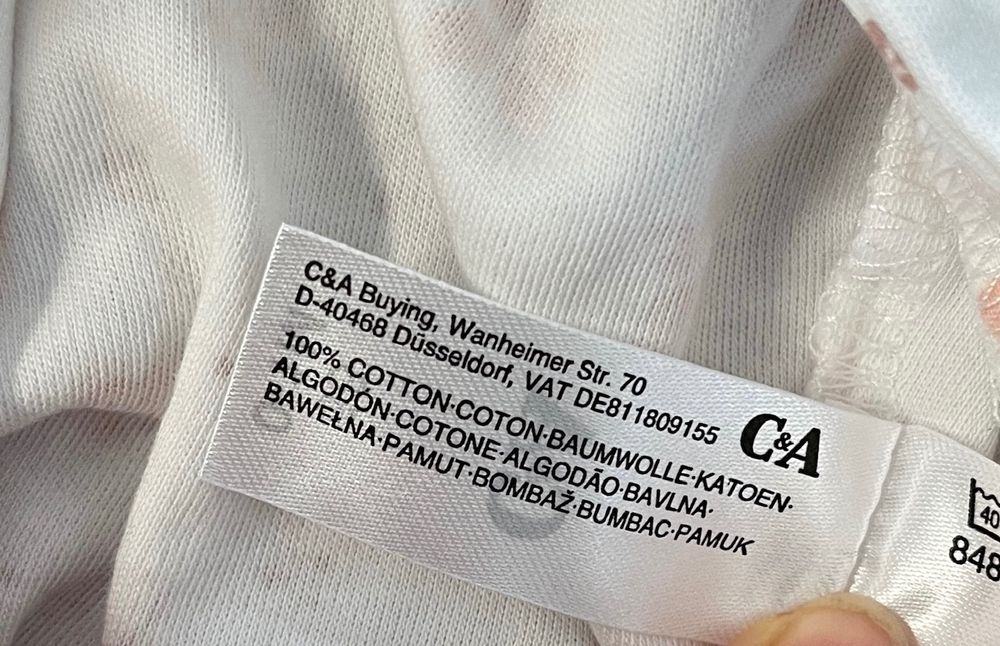 Strampler langarm mit Füssen von C&A, Gr. 68, top Zustand (Neu (gemäss ...